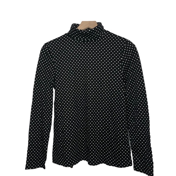Charter Club | Tops | Nwt Charter Club Black White Polka Dot 0 Cotton Long Sleeve Turtleneck ...